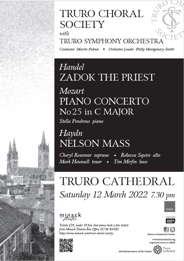 Truro Choral Society - 12/03/2022 7:30pm - Haydn - "Nelson Mass"